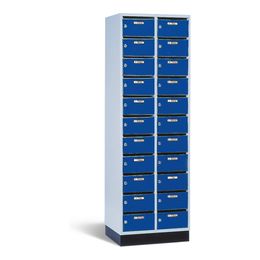 C+P Verteilerschrank Intro mit 22 F&auml;chern, H1950xB620xT500mm Front Enzianblau Korpus Lichtgrau ; C + P M&ouml;belsysteme (8170-211|S10000)