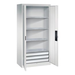 C+P Schwerlastschrank mit Schubladen Acurado, 1950x930x500mm, 7035/7035 ; C + P M&ouml;belsysteme (8921-523|S10198)