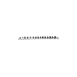 Kraftwerk Stecknuss-Schiene 250mm m. 16 Clips 3/8" (3098)