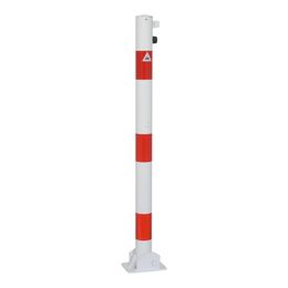 Schake Absperrpfosten Typ 460UVH, umlegbar, f&uuml;r Vorhangschlo&szlig;, zum Einbetonieren, &Oslash; 60mm, feuerverzinkt)