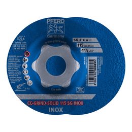 Pferd TOOLS CC-GRIND SOLID Schleifscheibe 115x22,23 mm COARSE Leistungslinie SG INOX f&uuml;r Edelstahl (64186115)