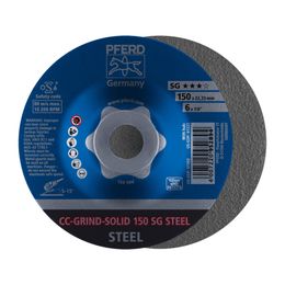 Pferd TOOLS CC-GRIND SOLID Schleifscheibe 150x22,23 mm COARSE Leistungslinie SG STEEL f&uuml;r Stahl (64185150)