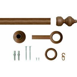 Gardinenstange GOOD LIFE "Trend" Gr. 4, braun (eiche rustikal), L:180cm &Oslash;:28mm, Gardinenstangen, Gardinenstange