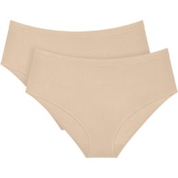 Midislip Triumph "Sense of Modal", Damen, Gr. XS, beige (natur), Single Jersey, Obermaterial: 87% Modal, 13% Elasthan, k&ouml;rpernah, Unterhosen Midislip, mit h&ouml;herem Bund aus Modal, weich und kaum sichtbar