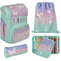 Schulranzen Scooli "Easy Start", Jungen, Gr. B/H/T: 29,5cm x 36,5cm x 29cm, butterfly wishes, Polyester, Rucks&auml;cke Schulranzen