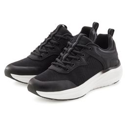 Sneaker Lascana "Turnschuhe", M&auml;dchen, Gr. 35, schwarz, Obermaterial: 70% Textilmaterial, 30% Lederimitat. Decksohle: 100% Textilmaterial. Futter: 100% Textilmaterial. Laufsohle: 100% Synthetik, unifarben, Basic, Schuhe Sneaker, Freizeitschuh, Schn&uuml;rhalbschuh mit herausnehmbarer Innensohle VEGAN