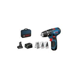 Bosch Akku-Schlagbohrschrauber GSB 12V-15 mit 1 x 4,0 Ah 1 x 2,0 Ah Li-Ion Akku (06019B690G)