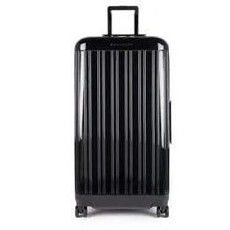 Piquadro Seeker Hartschalen Trolley in Trunk-Format mit vier Rollen Schwarz