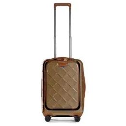 Stratic Leather & More Trolley S mit Vortasche, 4-Rollen Champagne