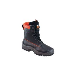 Forstsicherheitsstiefel NoRisk Gr.42 schwarz/orange Leder S3 SRC EN20345/EN17249 ; Industrial Quality Supplies