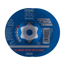 Pferd TOOLS CC-GRIND SOLID Schleifscheibe 180x22,23 mm COARSE Leistungslinie SG INOX f&uuml;r Edelstahl (64186180)