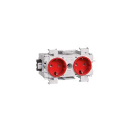 TEHALIT Steckdose 2-fach rt frontrastend GS2001 vrt (GS20013020)