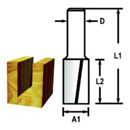 Makita Nutfr&auml;ser zweischneidig &Oslash; 6 mm Schaft, &Oslash; 10 mm Fr&auml;ser (D-47466)
