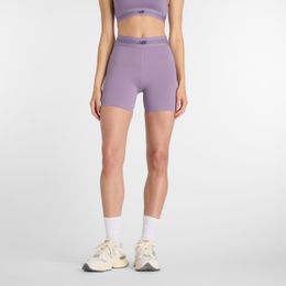 Trainingsshorts New Balance, Damen, Gr. XL, N-Gr, candied viol, Obermaterial: 71% Polyester, 29% Elasthan, Hosen Trainingsshorts, elastischer Materialmix, schnelltrocknend, bequeme Passform