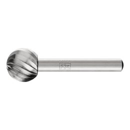 Pferd TOOLS HSS Fr&auml;sstift Kugelform F &Oslash; 16x14 mm Schaft-&Oslash; 6 mm Z 1 universal grob (22420816)