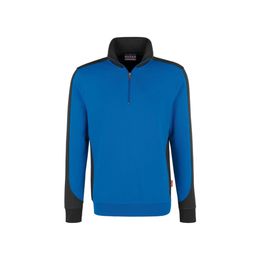 HAKRO Zip-Sweatshirt Contrast Performance, royal, Unisex-Gr&ouml;&szlig;e: S (476-010/S)