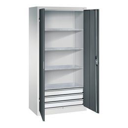 C+P Werkzeugschrank mit Schubladen Acurado, 1950x930x500mm, 7035/7016 ; C + P M&ouml;belsysteme (8921-503|S10207)