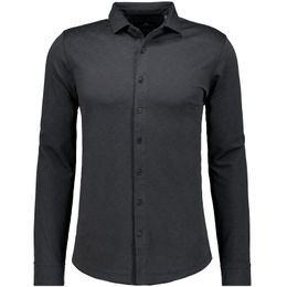 Henleyshirt Ragman, Herren, Gr. S, schwarz, Popeline, 70% Baumwolle 30% Polyester, regular fit, ohne Ausschnitt, Shirts Henleyshirt