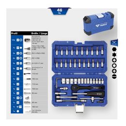 Brilliant Tools 1/4 Zoll Steckschl&uuml;ssel-Satz, 46-tlg (BT020046)