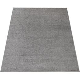 L&auml;ufer Paco Home "Porto 890", grau (anthrazit), B:80cm H:13mm L:250cm, Polypropylen, Teppiche, L&auml;ufer, Teppich-L&auml;ufer, Kurzflor, Uni-Farben, ideal im Flur und Schlafzimmer