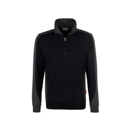 HAKRO Zip-Sweatshirt Contrast Performance, schwarz, Unisex-Gr&ouml;&szlig;e: M (476-005/M)