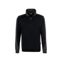 HAKRO Zip-Sweatshirt Contrast Performance, schwarz, Unisex-Gr&ouml;&szlig;e: S (476-005/S)