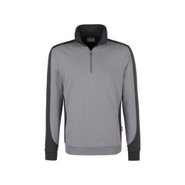 HAKRO Zip-Sweatshirt Contrast Performance, titan, Unisex-Gr&ouml;&szlig;e: L (476-043/L)