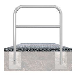 Schake Abweiseb&uuml;gel aus Stahlrohr &Oslash; 60 x 2,5 mm Breite: 1000 mm, H&ouml;he: 1200 mm + Querholm, zum Einbetonieren (465_22)