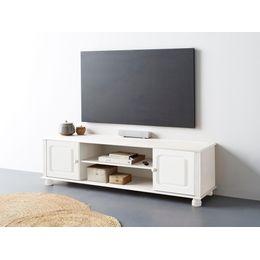 Lowboard OTTO HOME "Mette", wei&szlig;, B:160cm H:46cm T:40cm, FSC-zertifiziertes Massivholz, Sideboards, Lowboard, Kommode mit Kabeldurchf&uuml;hrung und einem Einlegeboden