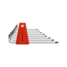 PB Swiss Tools Winkelschraubendreher-Satz, mit Bohrung, f&uuml;r TX, 8-teilig (411.BH 6-25)
