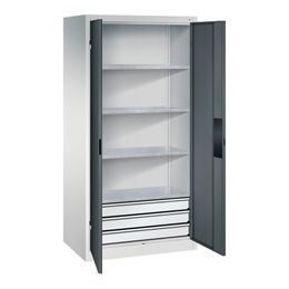 C+P Schwerlastschrank mit Schubladen Acurado, 1950x930x600mm, 7035/7016 ; C + P M&ouml;belsysteme (8922-523|S10146)