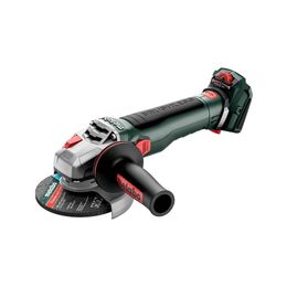 Metabo WVB 18 LT BL 11-125 Quick Akku-Winkelschleifer mit Bremse, Drehzahlregelung, Schnellspannmutter, drehbarem Akkupack, MetaboX165 L, 613057840)
