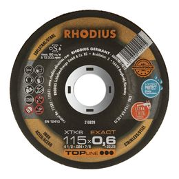 Rhodius TOPline XTK6 EXACT BOX Extrad&uuml;nne Trennscheibe 115 x 0,6 x 22,23 mm (211301)