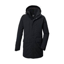 Parka Killtec "KOW 80 MN PRK", Herren, Gr. XL, schwarz, Obermaterial: 100% Polyester;Futter: 100% Polyester;F&uuml;llung: 100% Polyester, Jacken Parka, Wasser- und winddichter Funktionsparka, atmungsaktiv, recycelt