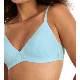 Push-up-BH Sloggi "ZERO Feel Air THE UP Push Up", Damen, Gr. M, N-Gr, blau (fresh mint), Single Jersey, Obermaterial: 46% Polyamid, 46% Polyester, 8% Elasthan, BHs Push-up-BH, atmungskativ und unsichtbar