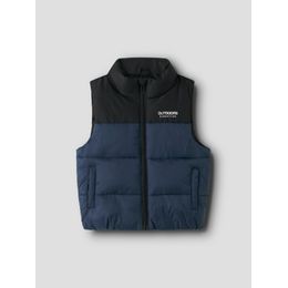 Steppweste name it "NMMMOLE VEST PB", Jungen, Gr. 92, blau (spellbound), Obermaterial: 100% Nylon, unifarben, regular fit normal, Westen Steppweste