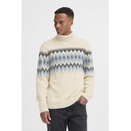 Rollkragenpullover Blend "BHBENJI JACQ KNIT", Herren, Gr. S, oyster gray, Strick, Obermaterial: 100% Baumwolle, Jacquardmuster, gemustert, regular fit h&uuml;ftbedeckend, hoch geschlossener Ausschnitt, Strickb&uuml;ndchen, Pullover Rollkragenpullover, im tollen Jacquardmuster