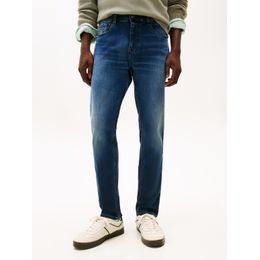Slim-fit-Jeans Tommy Jeans "Austin Slim Tapered", Herren, Gr. 36, L&auml;nge 30, blau (denim schwarz), Denim/Jeans, Obermaterial: 98% Baumwolle, 2% Elasthan, unifarben, slim fit lang, Jeans Slim-fit-Jeans, Slim fit