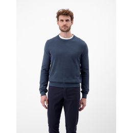 Strickpullover Lerros, Herren, Gr. L, schwarz (classic navy), Strick, Obermaterial: 100% Baumwolle, unifarben, regular fit taillenbedeckt, Rundhals, Rippb&uuml;ndchen, Pullover Strickpullover, mit Rippb&uuml;ndchen