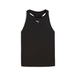 Tanktop Puma "CLOUDSPUN RACERBACK TANK - REG", Damen, Gr. S, schwarz-wei&szlig; (Puma schwarz, Puma wei&szlig;), Jersey, Obermaterial: 94% Polyester, 6% Elasthan, regular fit normal, Rundhals, Tops Tanktop
