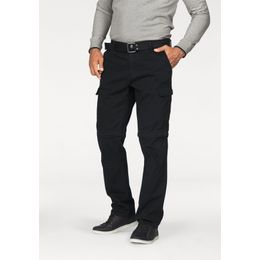 MAN'S WORLD Cargohose MAN'S WORLD, Herren, Gr. 62, N-Gr, schwarz, Obermaterial: 100% Baumwolle, unifarben, bequem lang, Hosen Cargohose, mit Zip-Off Funktion, Topseller
