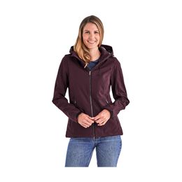 Softshelljacke Killtec "Damen Softshelljacke", Damen, Gr. 40, lila (brombeer), Oberseite: 100% Polyester;R&uuml;ckseite: 100% Polyester, Jacken Softshelljacke, Wasserabweisende, winddichte Softshelljacke mit abnehmbarer Kapuze