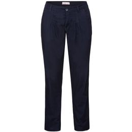 Chinohose sheego, Damen, Gr. 28, Kurzgr&ouml;&szlig;en, blau (marine), 97% Baumwolle, 3% Elasthan, unifarben, Hosen Chinohose