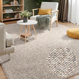 Teppich ELLE DECORATION "Rocco", beige (creme multifarben), B:120cm H:10mm L:170cm, Polypropylen, Teppiche, Teppich, L&auml;ufer, waschbar, Wohnzimmer, Esszimmer, Woll-Optik