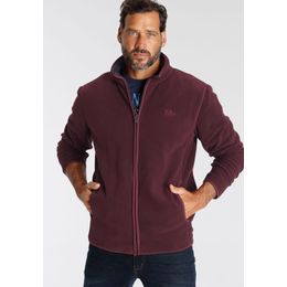MAN'S WORLD Fleecejacke MAN'S WORLD, Herren, Gr. M (48/50), rot (burgund), Fleece, Obermaterial: 100% Polyester, unifarben, normal, Jacken Fleecejacke, f&uuml;r die &Uuml;bergangszeit, aus Fleece, casual Look, schnelltrocknend, Topseller