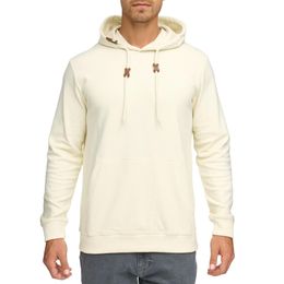 Kapuzensweatshirt INDICODE "INSalupe Hoodie", Herren, Gr. XL, wei&szlig; aspargus, Sweatware, Obermaterial: 100% Baumwolle, unifarben, regular fit h&uuml;ftlang, Rundhals, Sweatshirts Kapuzensweatshirt