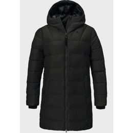 Sch&ouml;ffel Parka SCH&Ouml;FFEL "Urban Ins Parka Style Boslix WMS", Damen, Gr. 42, 9990, schwarz, Oberstoff: 63% Nylon, 37% Baumwolle; Futter: 100% Polyester, relaxed fit, hoch geschlossener Ausschnitt, Jacken Parka