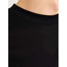 Jack & Jones Langarmshirt JACK & JONES "JJEURBAN EDGE TEE LS O-NECK NOOS", Herren, Gr. XS, schwarz, Jersey, Obermaterial: 100% Baumwolle, unifarben, loose fit normal, Rundhals, B&uuml;ndchen, Shirts Langarmshirt