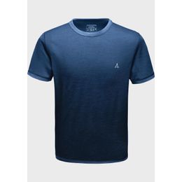 Sch&ouml;ffel Funktionsshirt SCH&Ouml;FFEL "Ski Merino Sport Shirt 1/2 Arm M", Herren, Gr. S, blau (8540, blau), Oberstoff: 43% Lyocell, 34% Wolle, 23% Nylon, Rundhals, Shirts Funktionsshirt