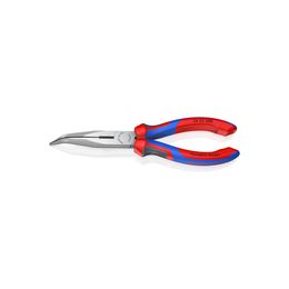 Knipex 26 22 200 Flachrundzange mit Schneide (Storchschnabelzange) mit Comfort-Griffen schwarz atramentiert 200 mm)